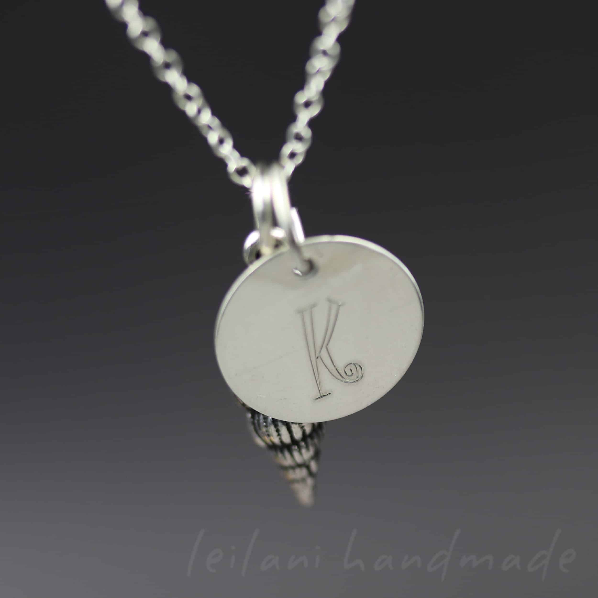 Spindle Shell Necklace - Personalized - leilani handmade