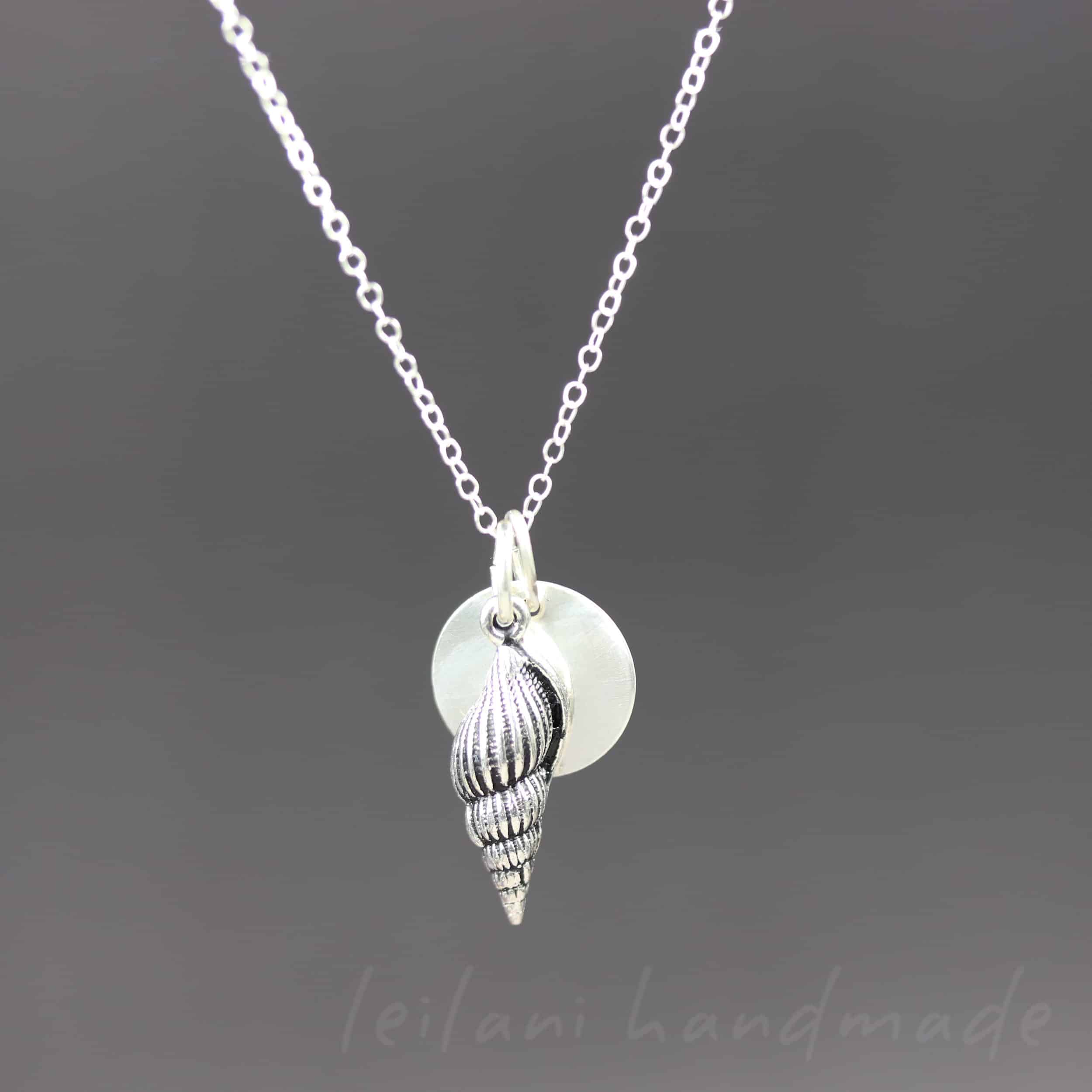 Spindle Shell Necklace - Personalized - leilani handmade